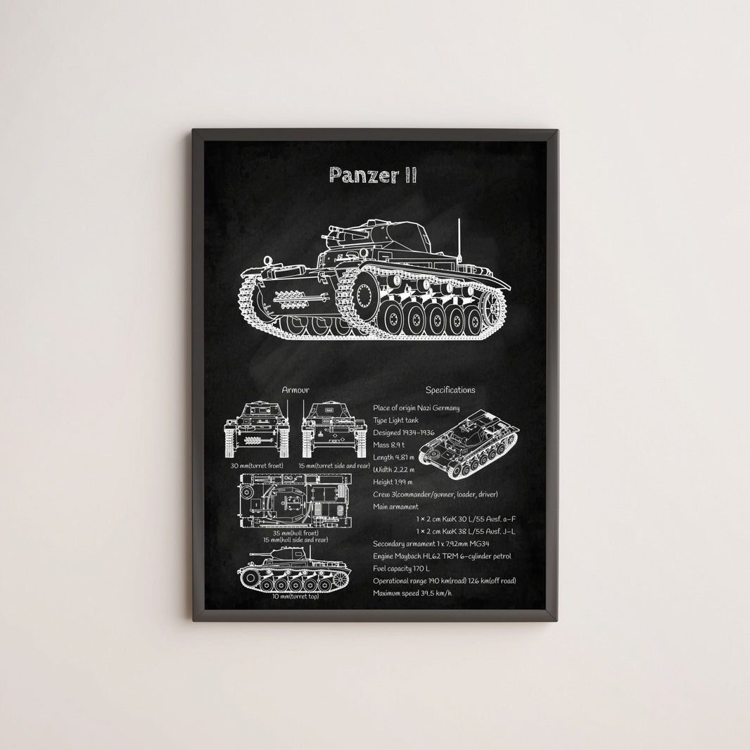 Panzer VIII Maus Super-heavy tank blueprint poster wall decor ...